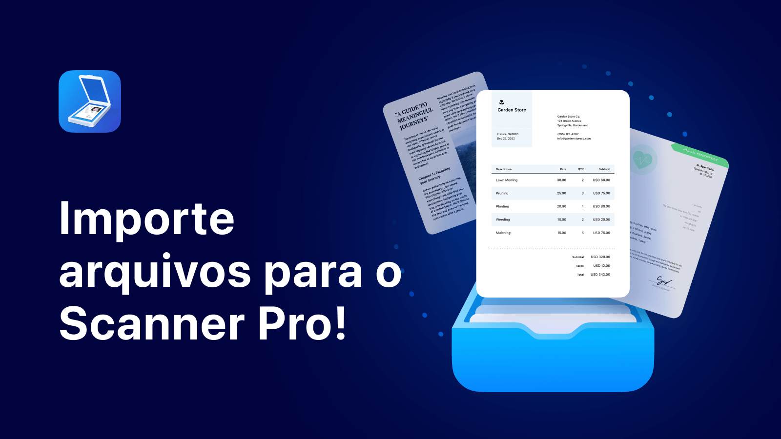 Novo recurso Importar Arquivos no Scanner Pro
